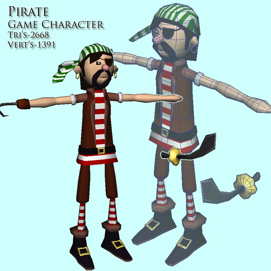 3d pirate guy model