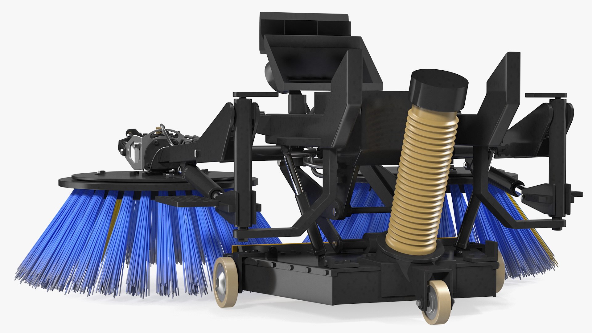 Road sweeper brushes mechanism 3D - TurboSquid 1574351