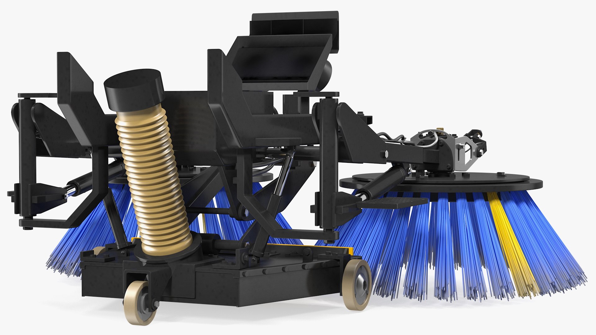 Road sweeper brushes mechanism 3D - TurboSquid 1574351
