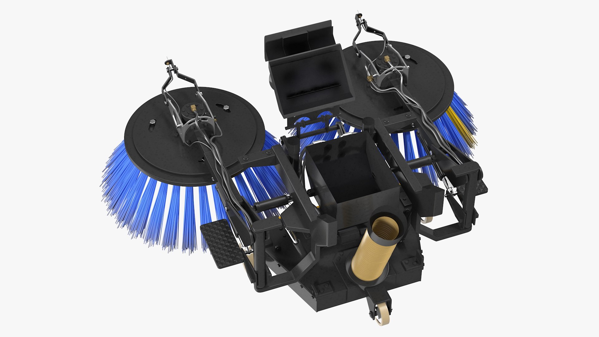 Road sweeper brushes mechanism 3D - TurboSquid 1574351