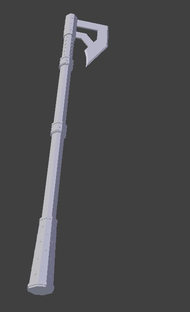 fantasy dwarf axe 3d obj
