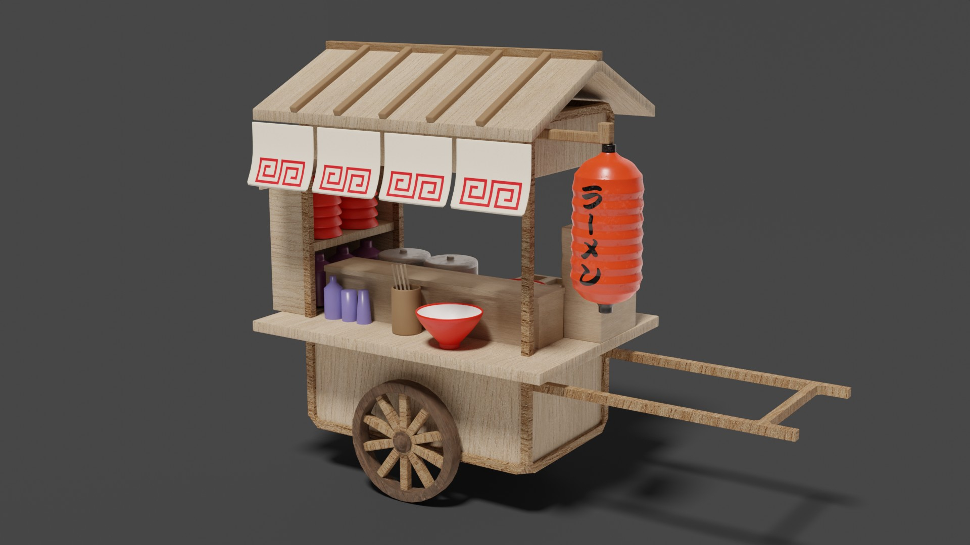 3D Ramen Food Cart - TurboSquid 1844327