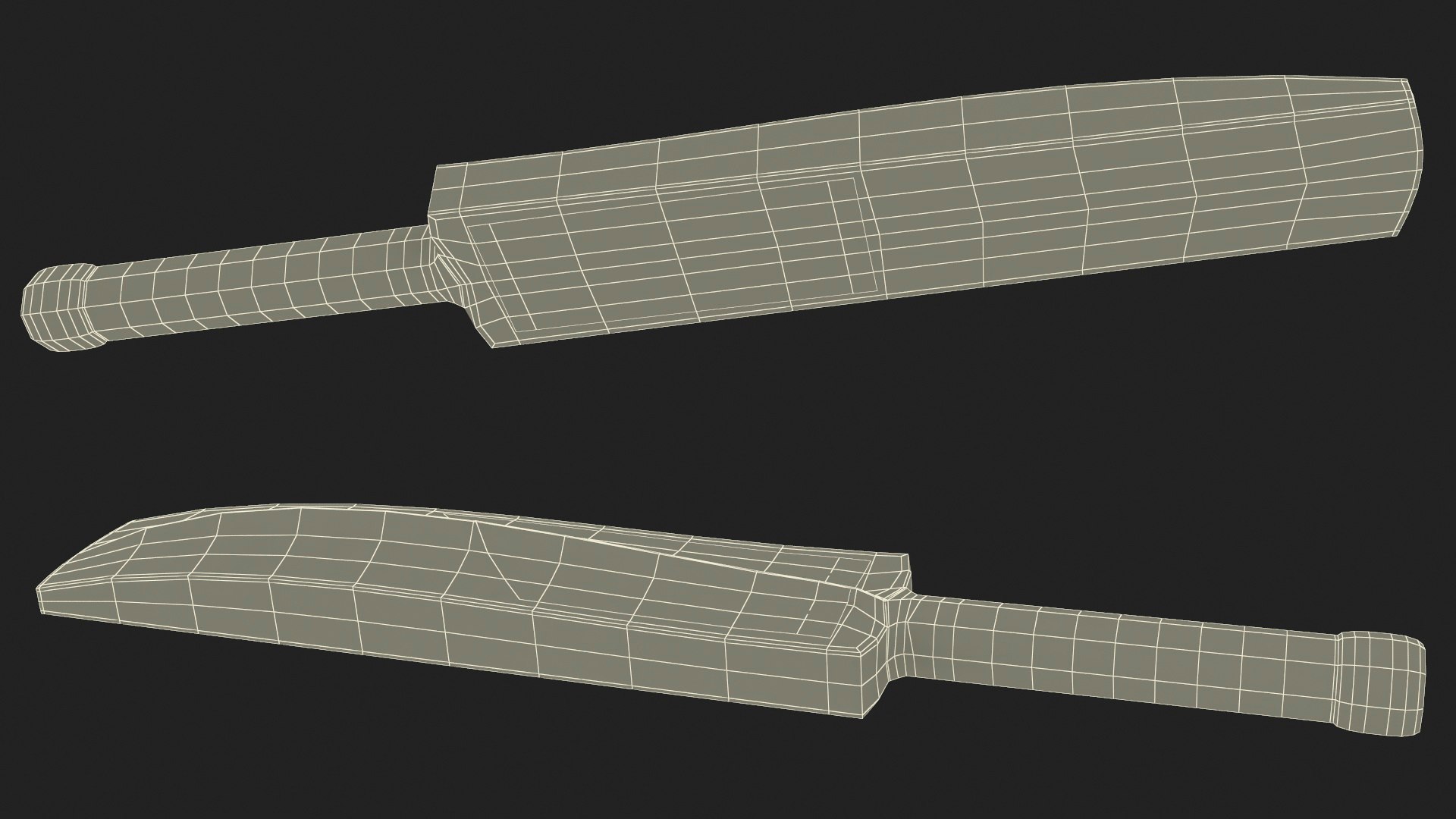 English Willow Cricket Bat Model - TurboSquid 2161349