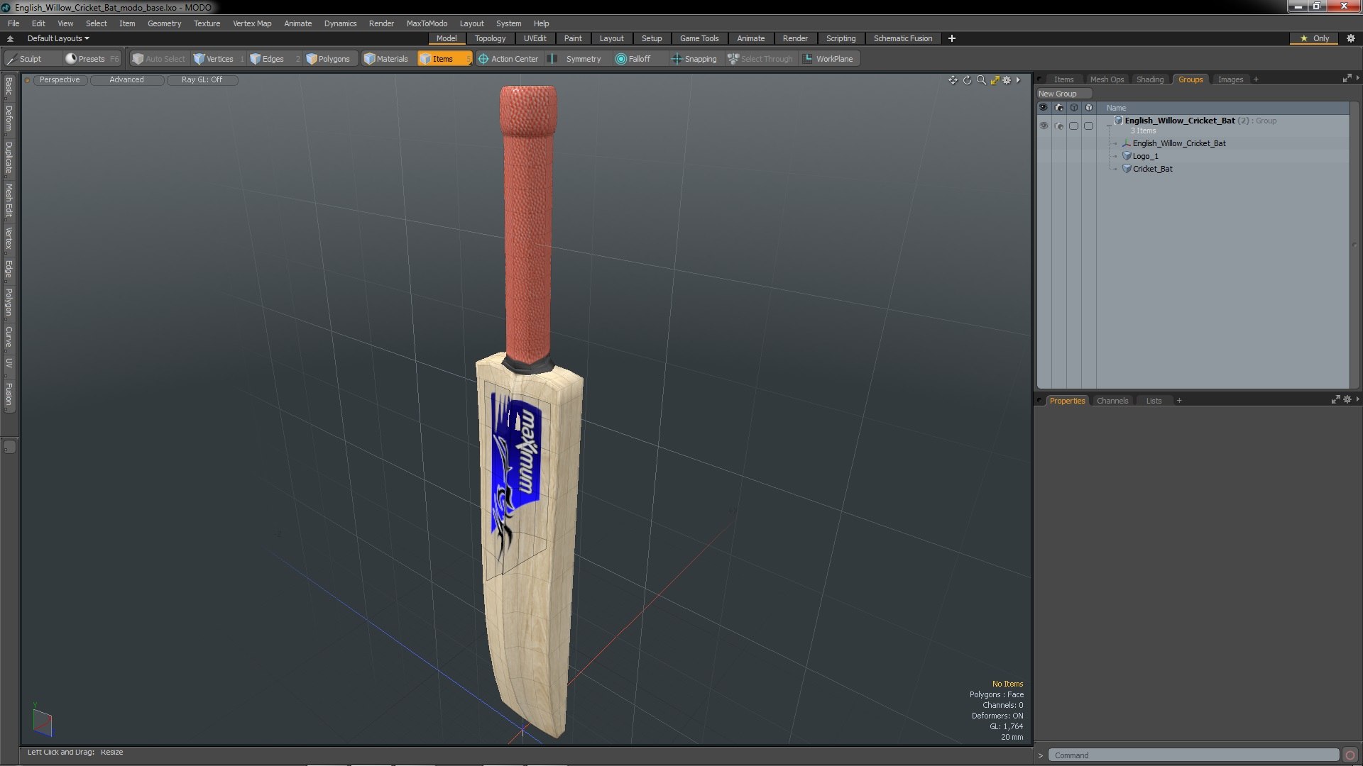 English Willow Cricket Bat Model - TurboSquid 2161349