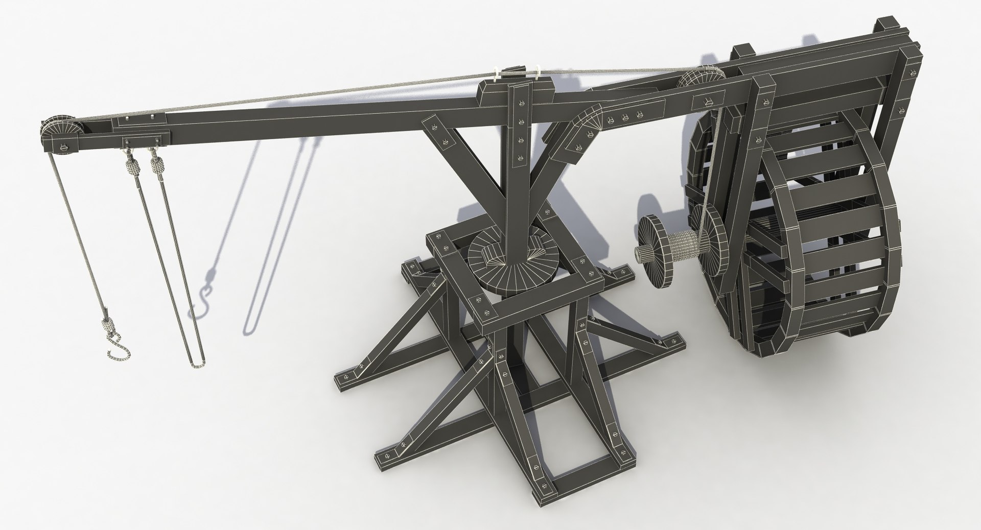 Old Wooden Crane Max