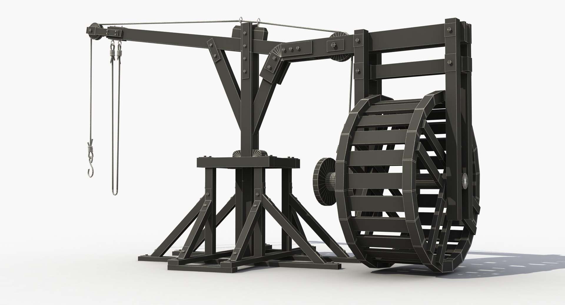 Old Wooden Crane Max