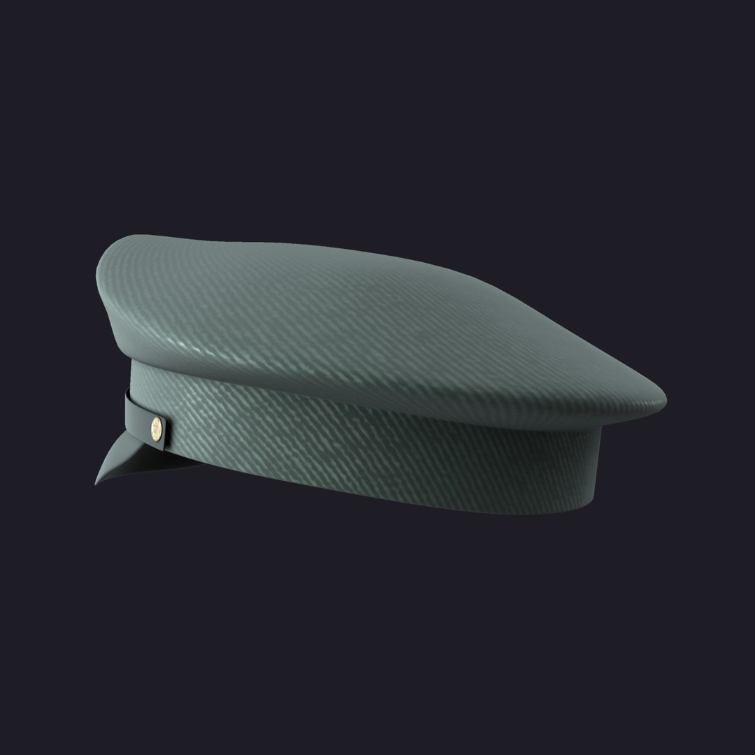 3d model military cap hat
