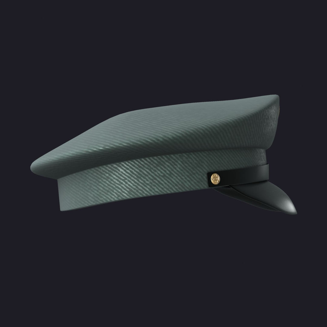 3d model military cap hat