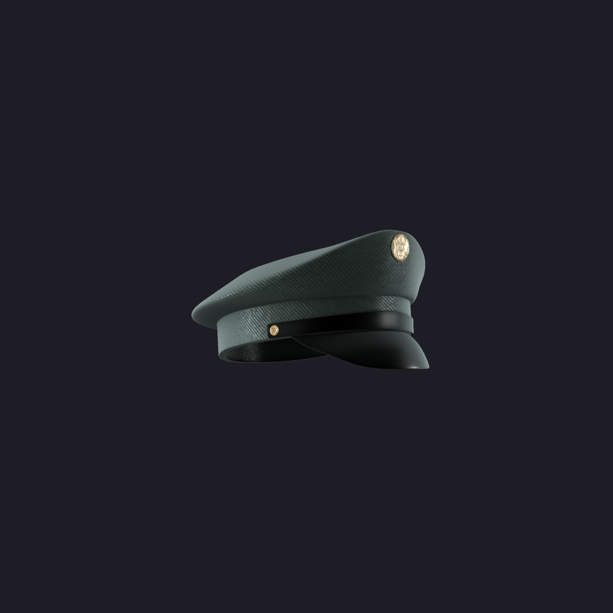 3d model military cap hat
