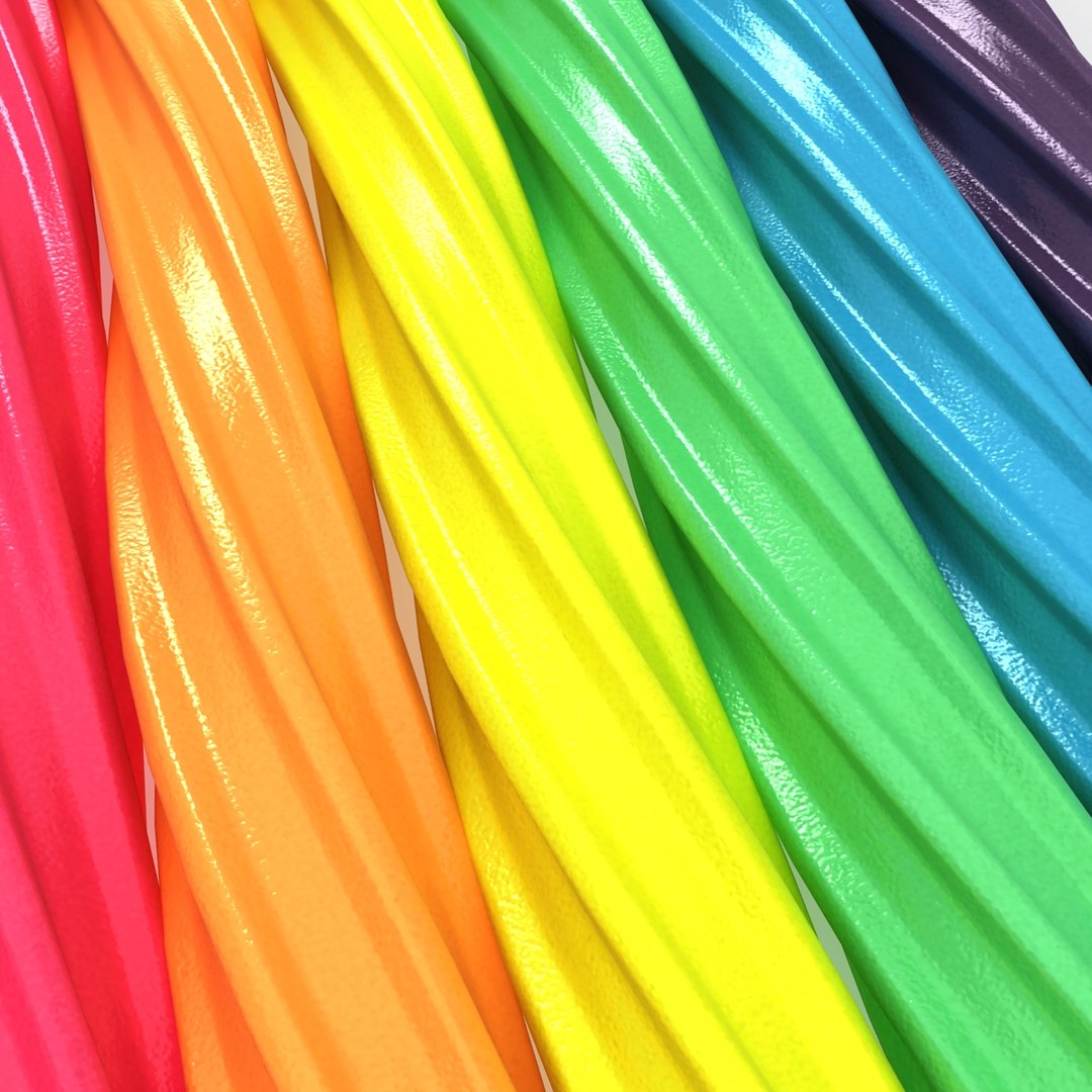 3d Model Twizzlers Rainbow