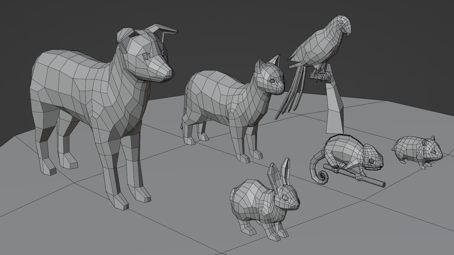 3D Lowpoly Stylized PET Animals Pack Model - TurboSquid 2189261