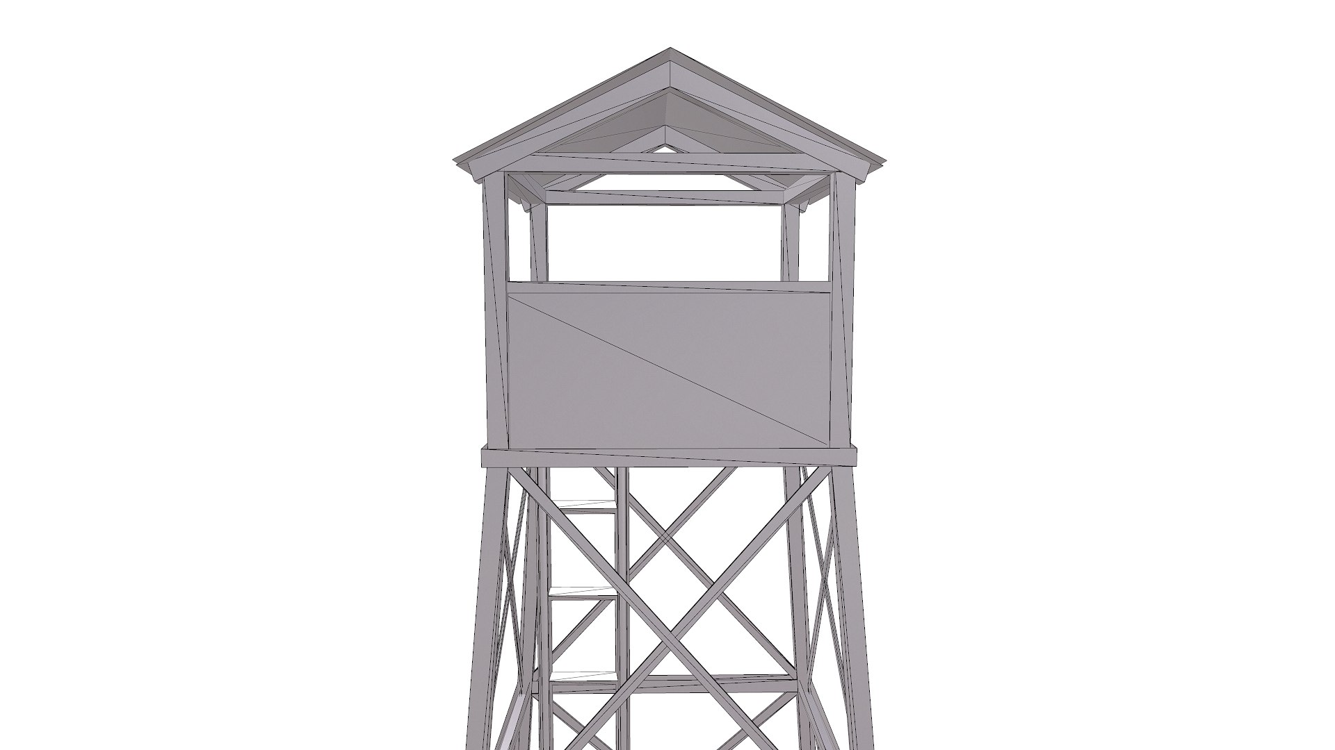 Free 3D Model Wooden Watchtower - TurboSquid 1674713