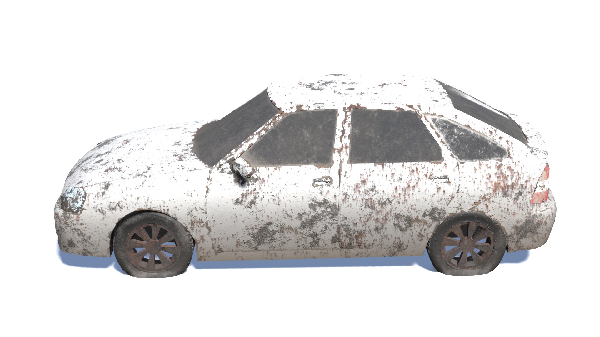 Broken Rusty Car 3D - TurboSquid 1829082