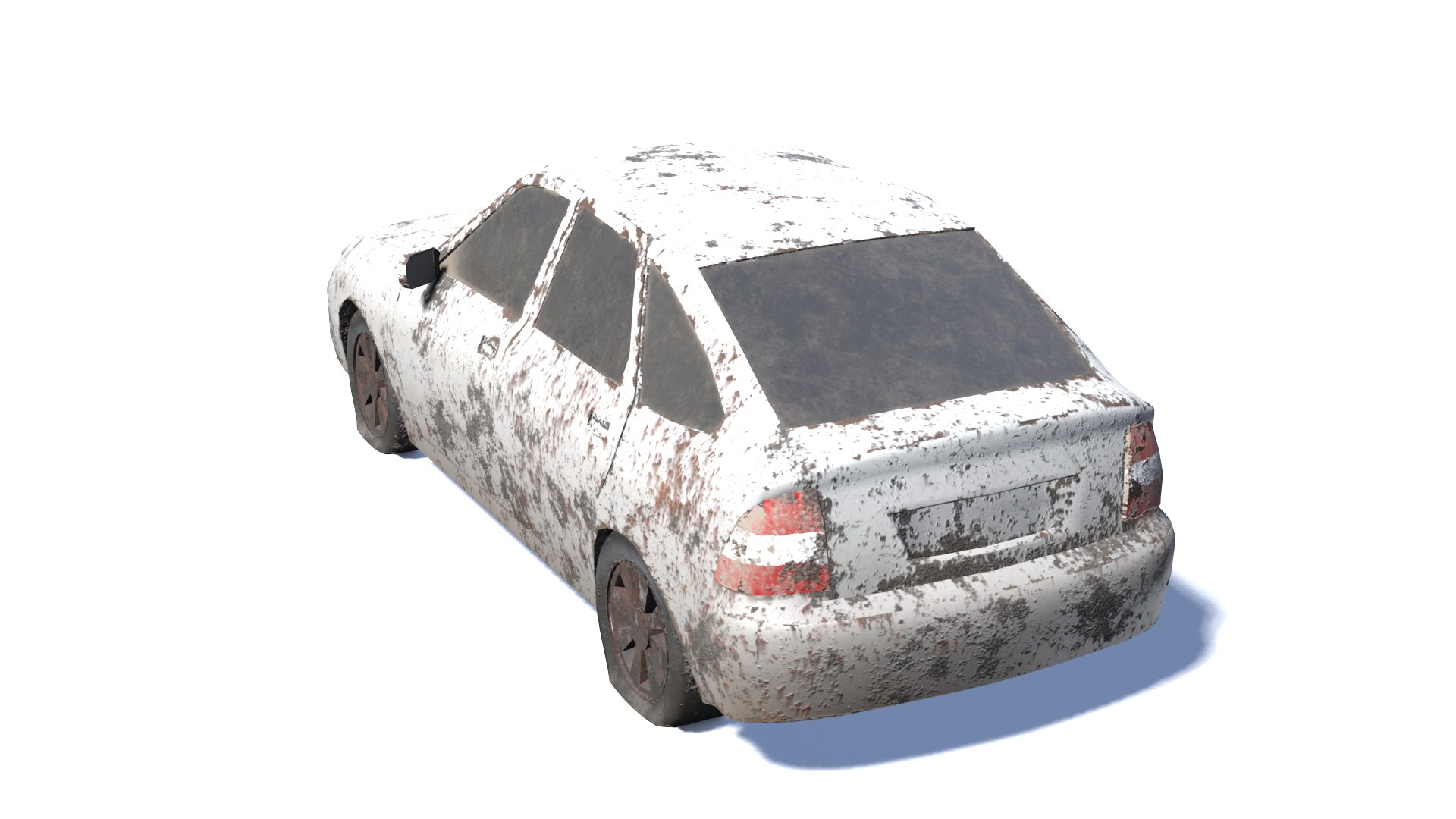 Broken Rusty Car 3D - TurboSquid 1829082