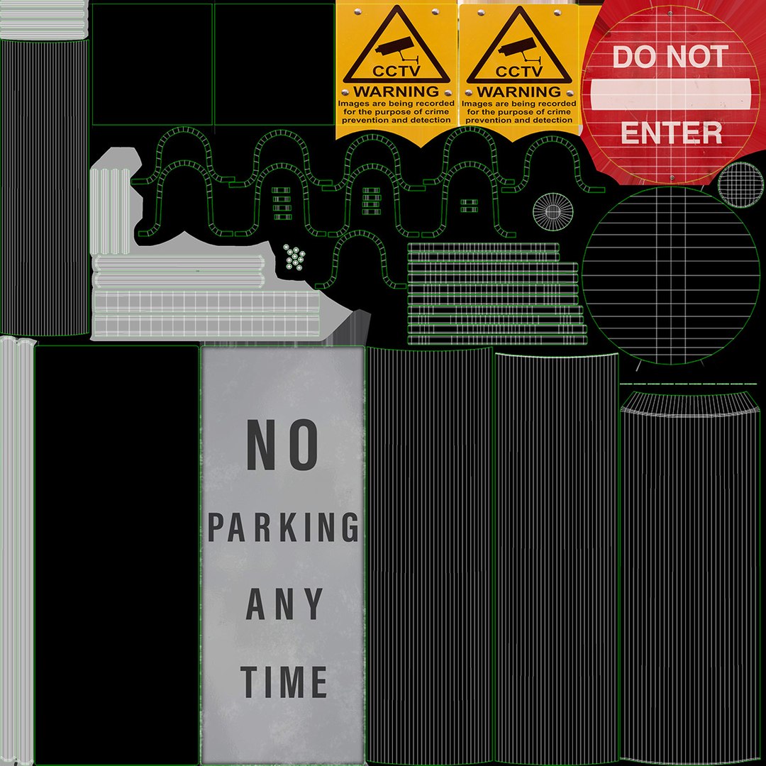 Sign Traffic Pbr 3D - TurboSquid 1683234