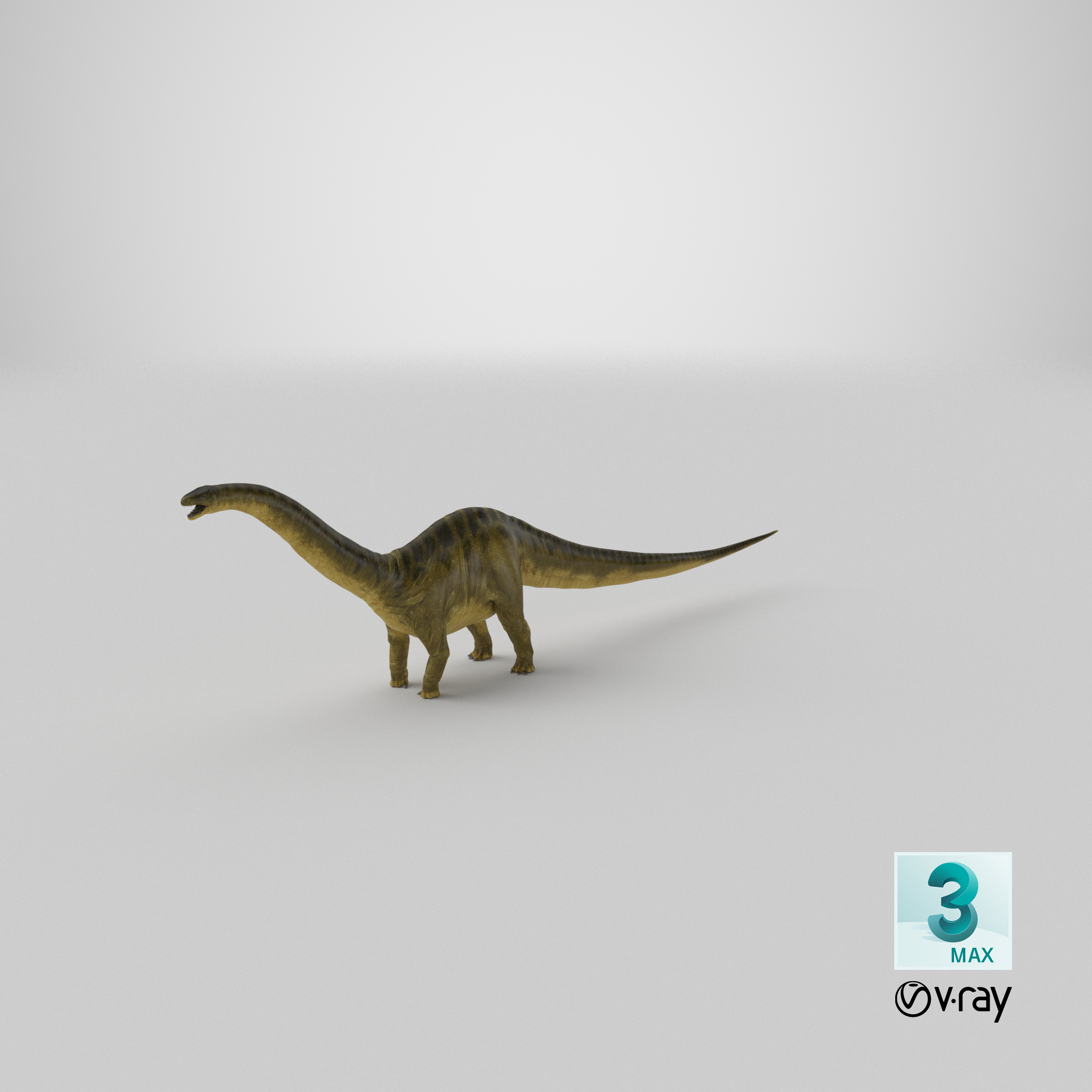 3d apatosaurus dinosaur model