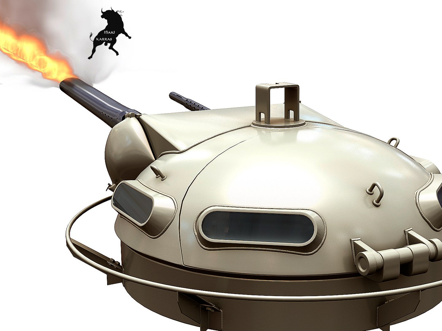 3d Model Flamethrower Turret Zippo