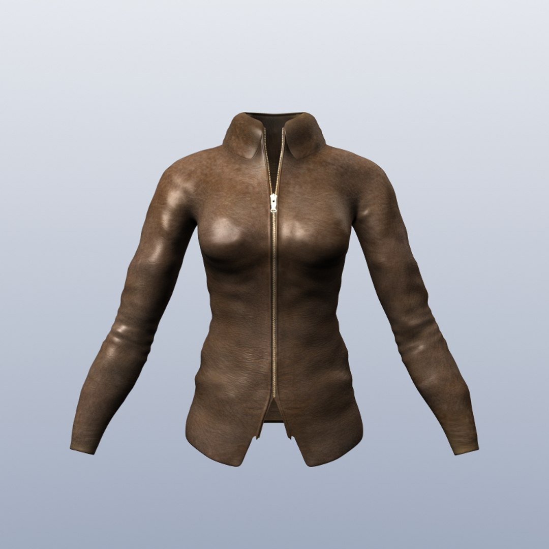 3dsmax Brown Leather Jacket
