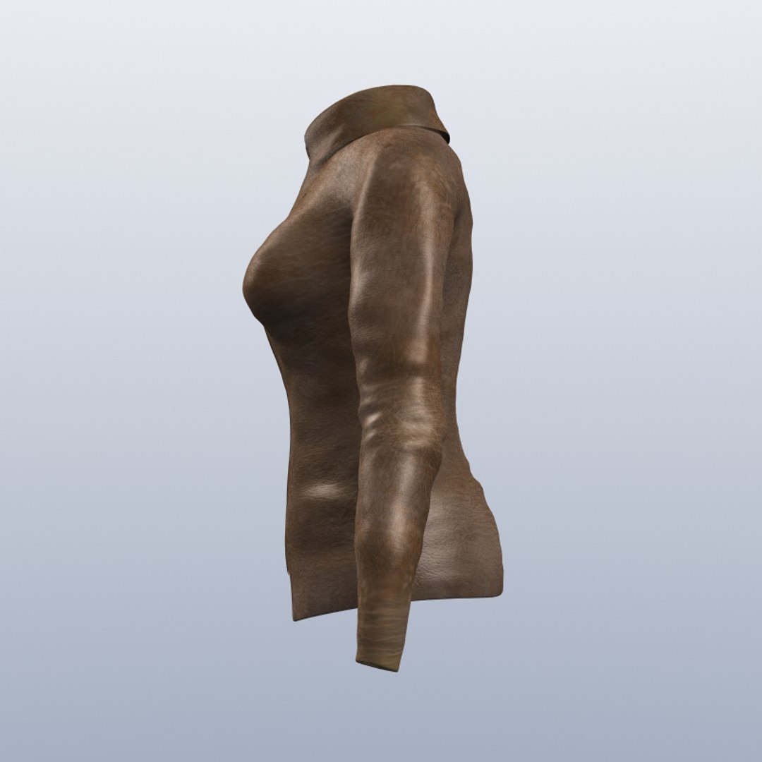 3dsmax Brown Leather Jacket