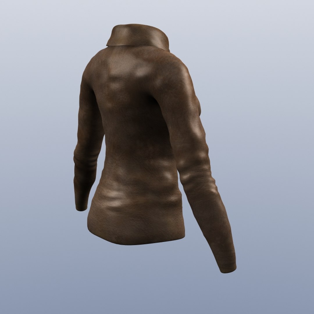 3dsmax Brown Leather Jacket