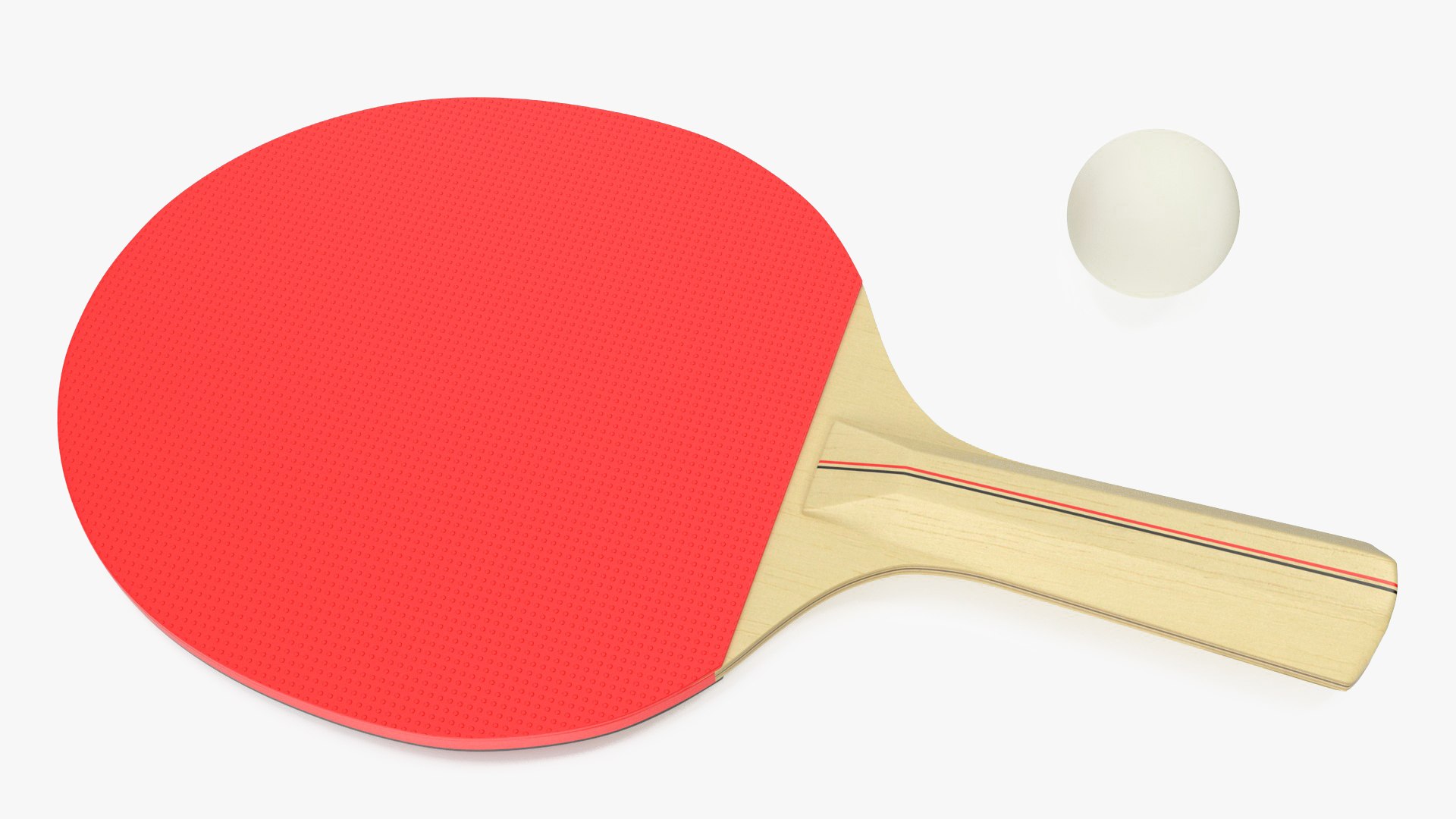 3D Ping Pong Paddle And Ball - TurboSquid 2148541