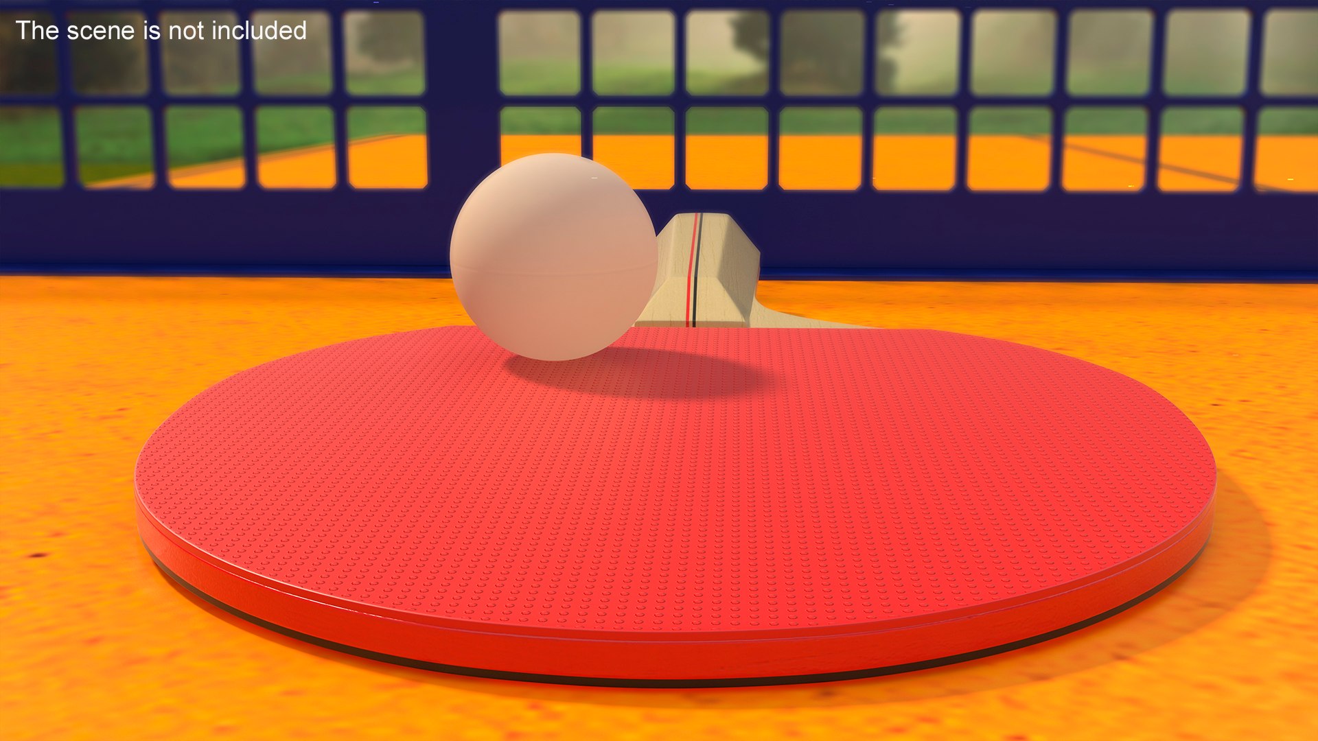 3D Ping Pong Paddle And Ball - TurboSquid 2148541
