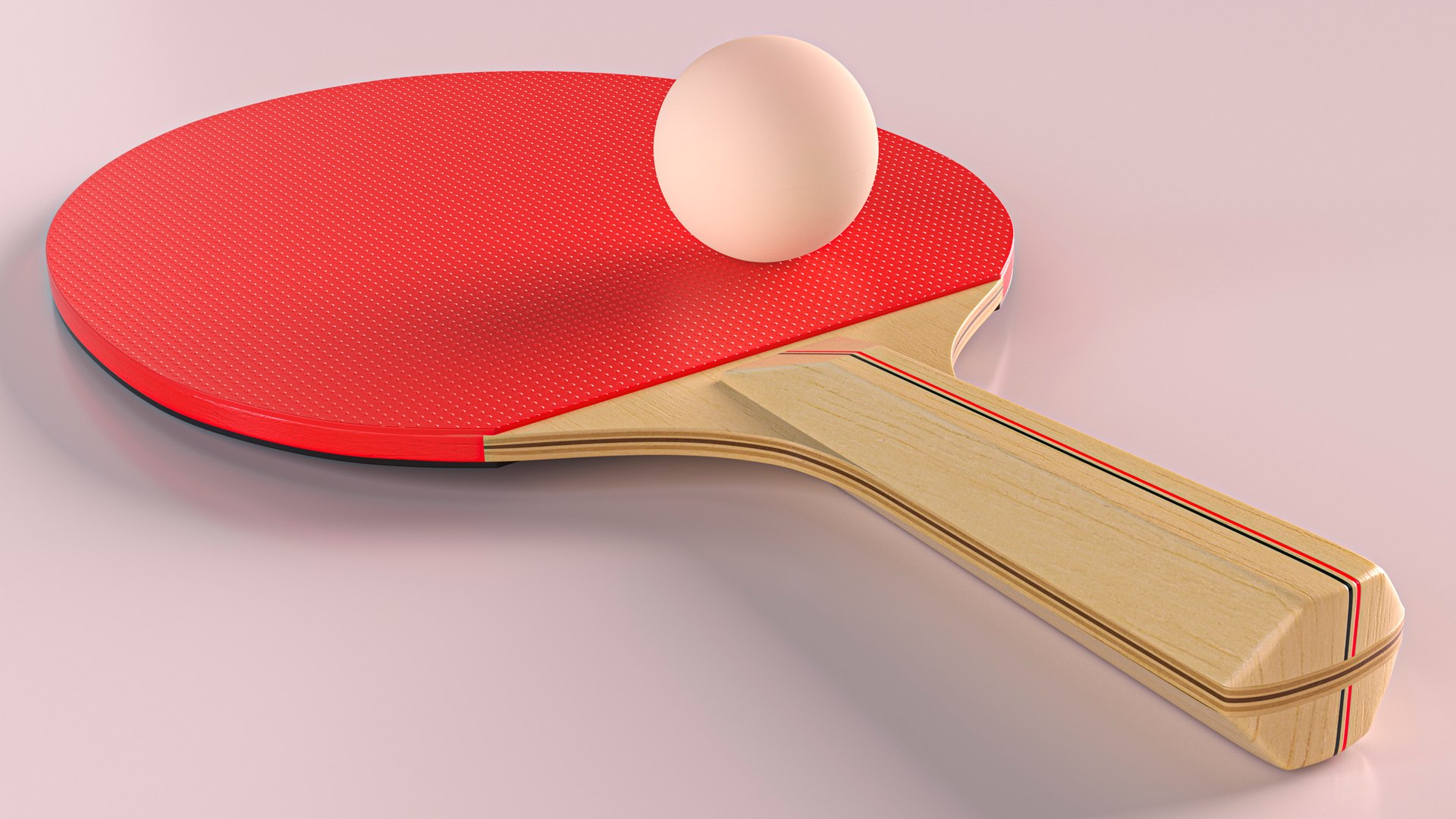 3D Ping Pong Paddle And Ball - TurboSquid 2148541