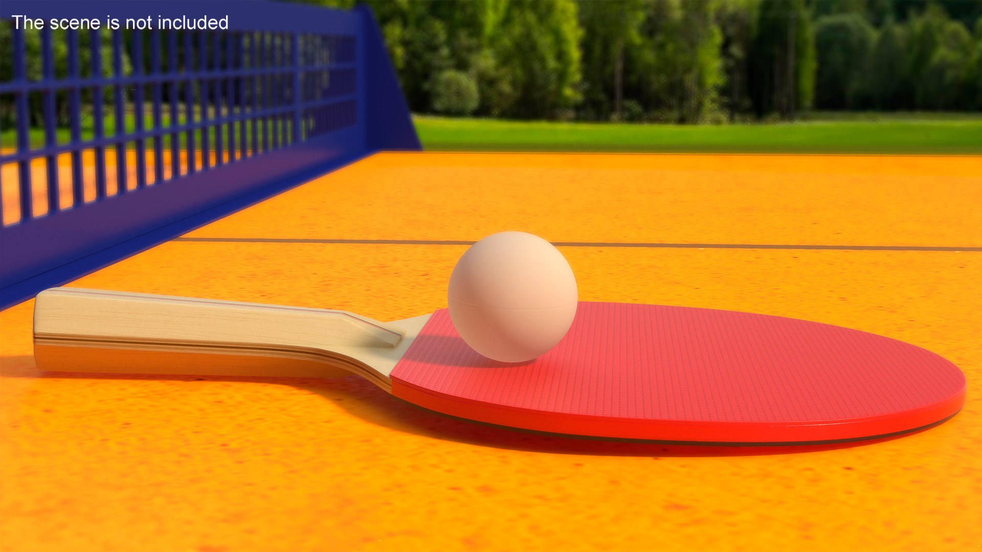 3D Ping Pong Paddle And Ball - TurboSquid 2148541