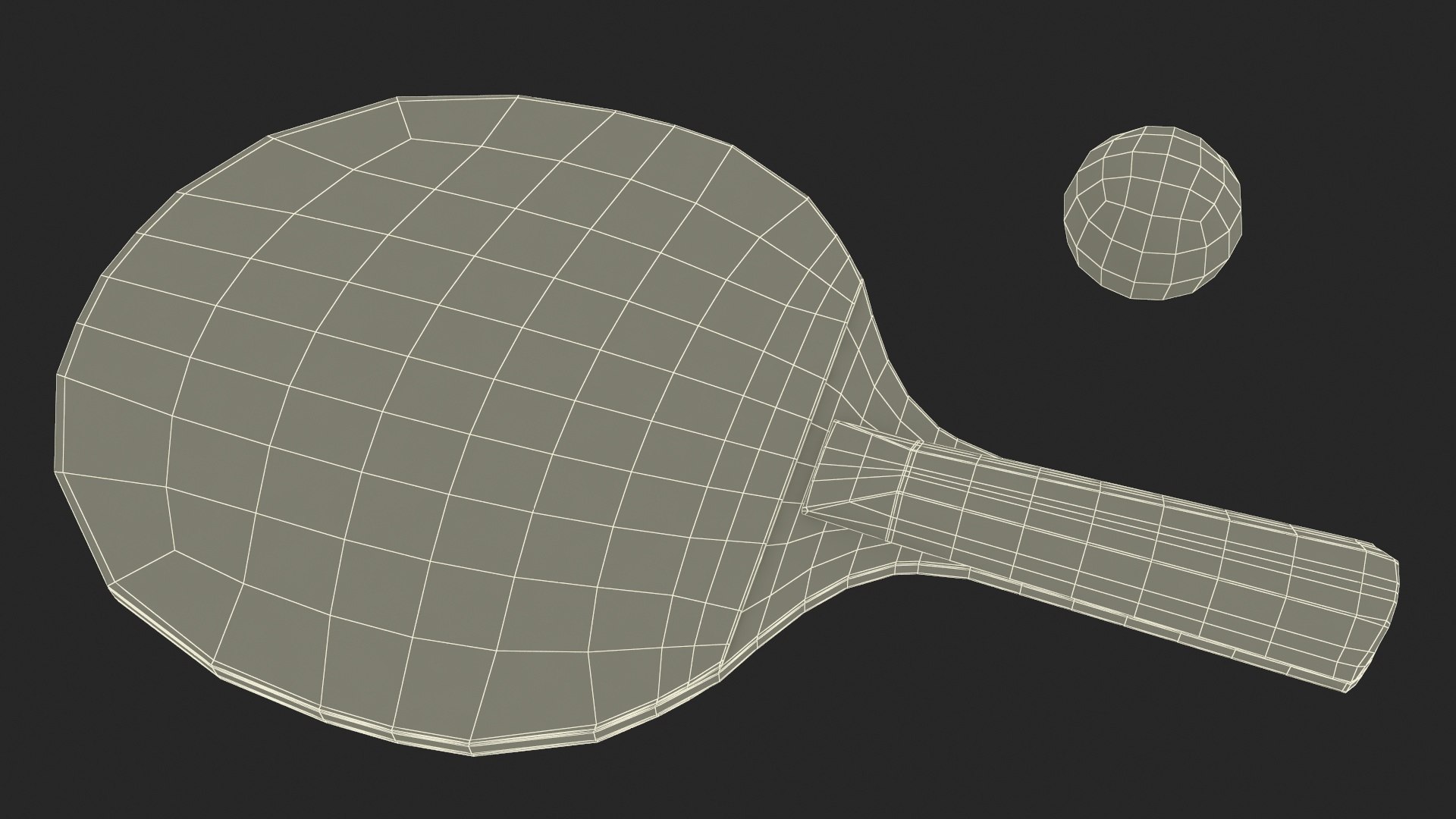 3D Ping Pong Paddle and Ball - TurboSquid 2148541