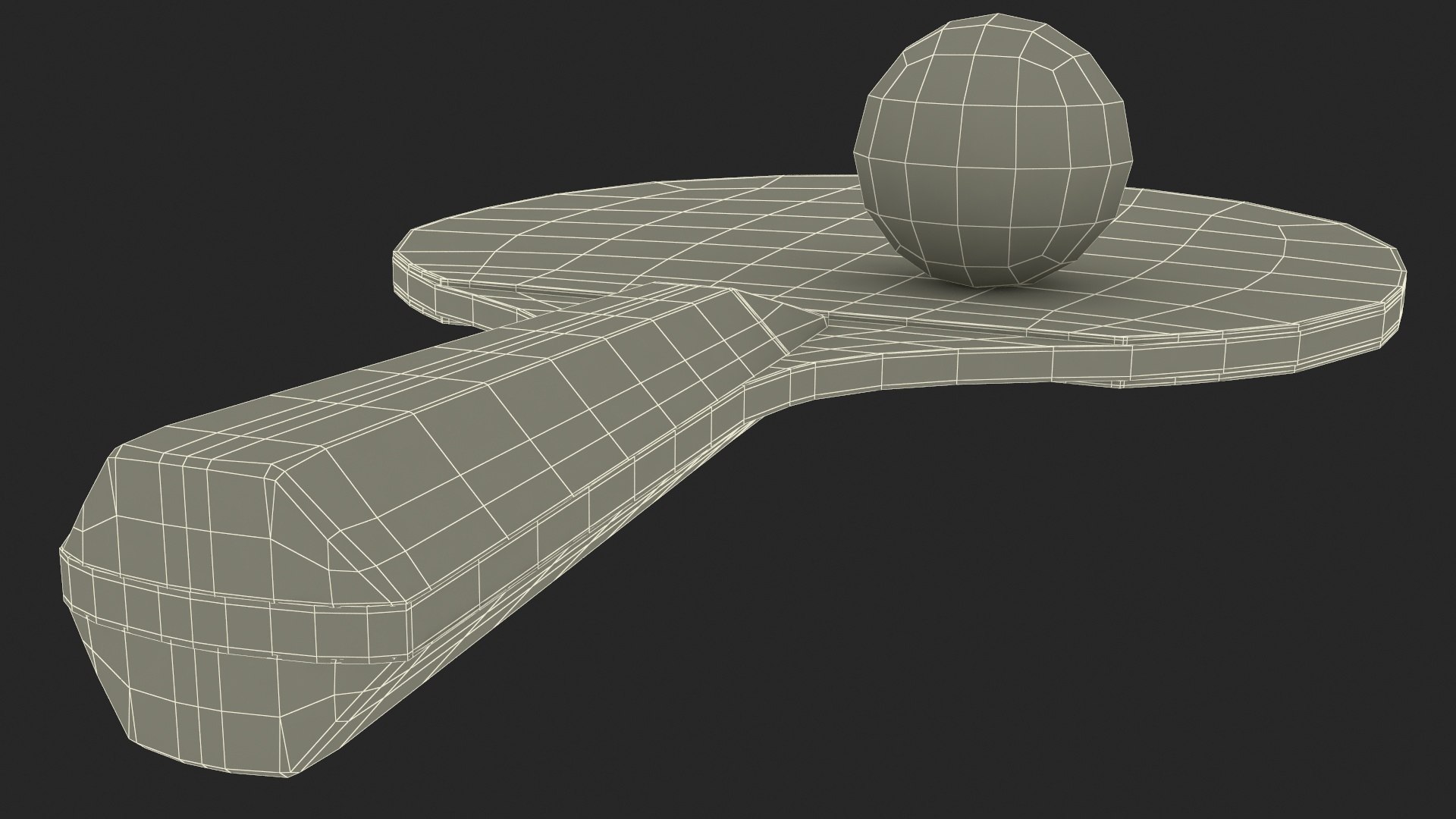 3D Ping Pong Paddle And Ball - TurboSquid 2148541