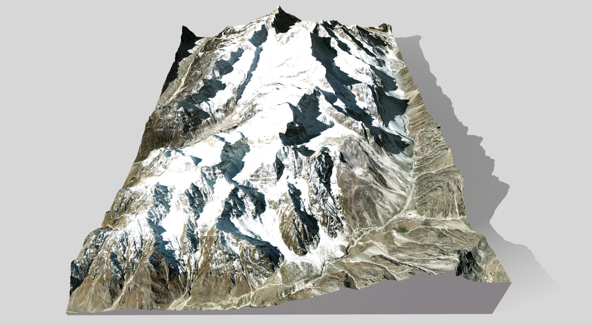 3D Mountain Landscape The Arwa Group Himalayan Peaks - TurboSquid 2358192