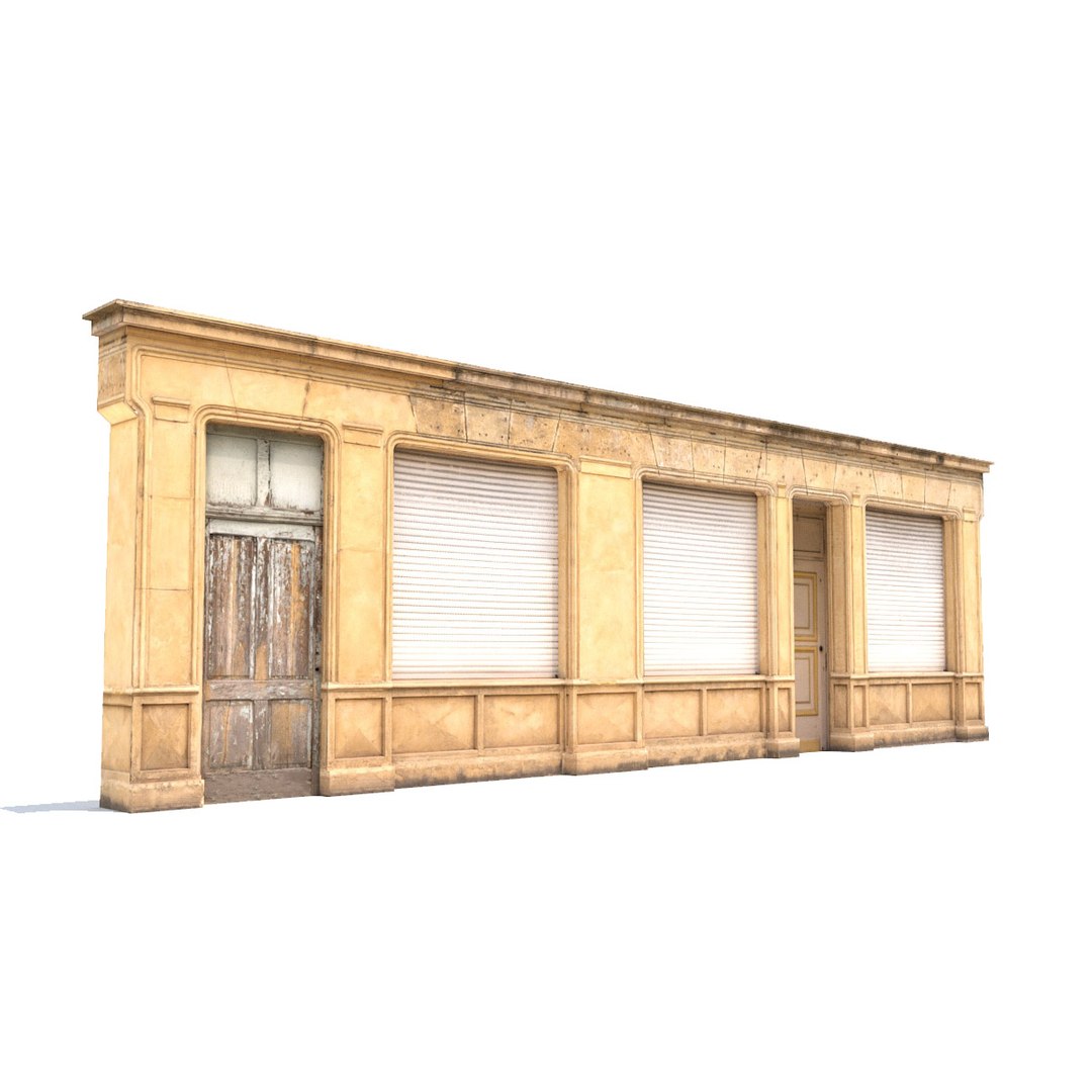 3D Model Old Store Facade - TurboSquid 1711757