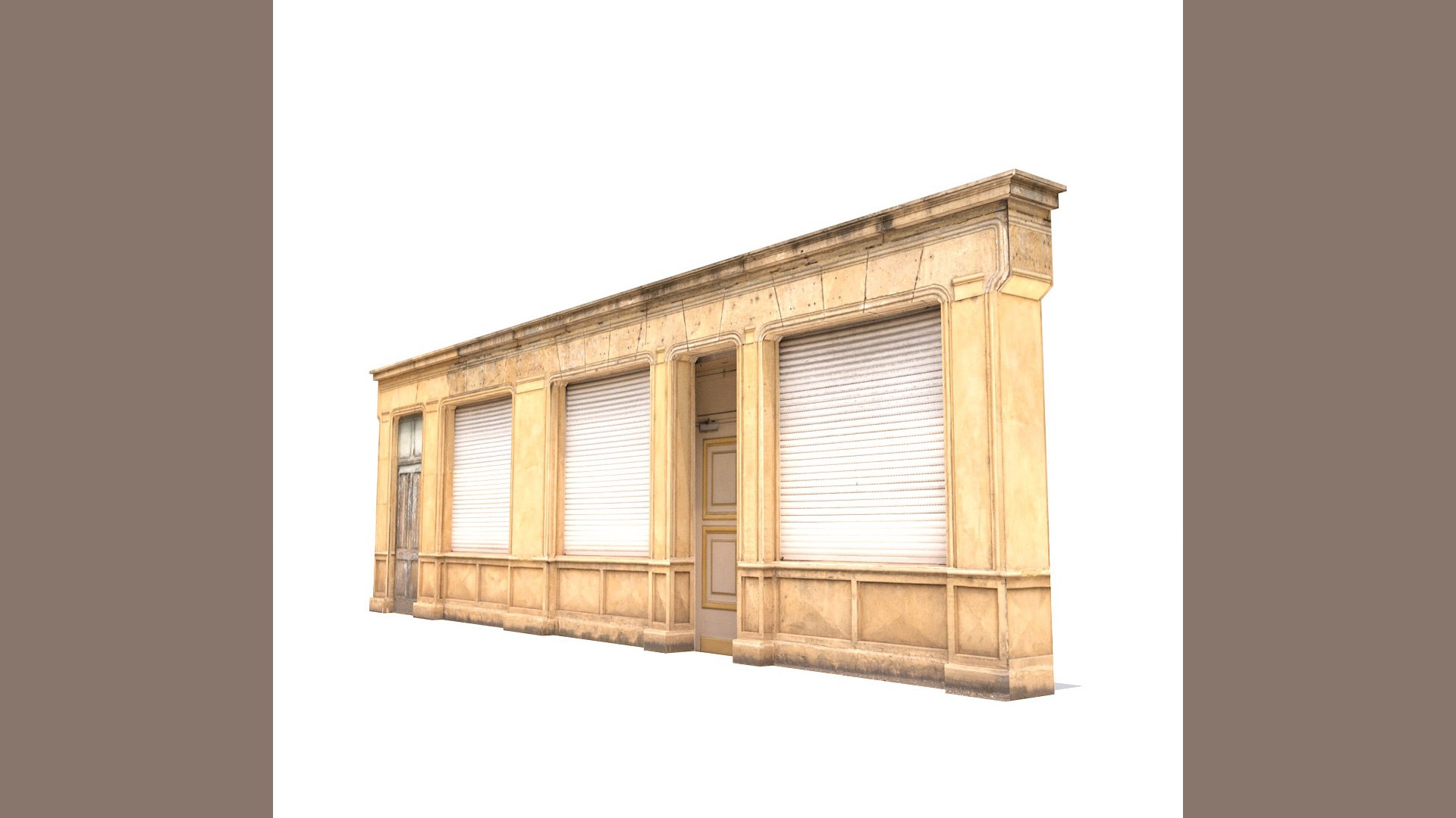 3D Model Old Store Facade - TurboSquid 1711757