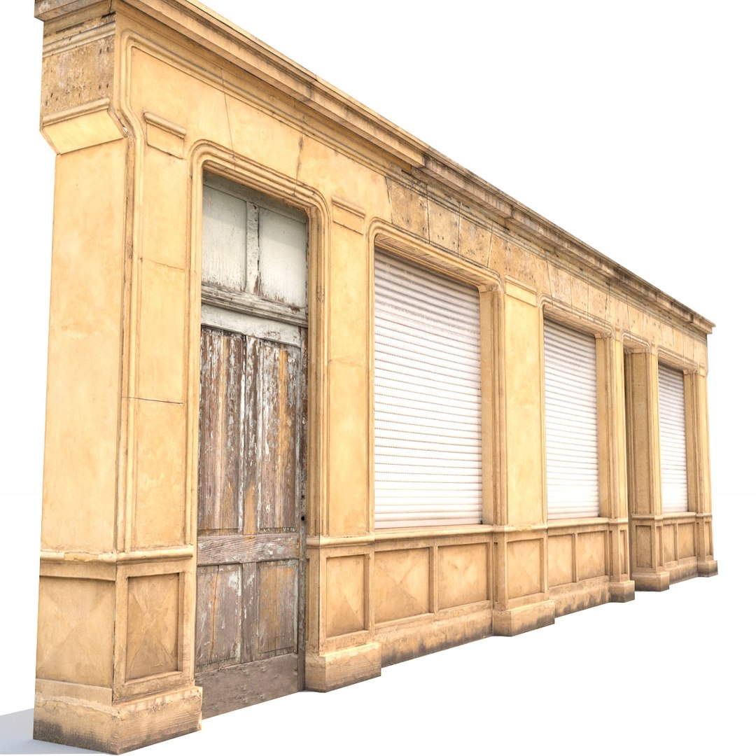 3D Model Old Store Facade - TurboSquid 1711757