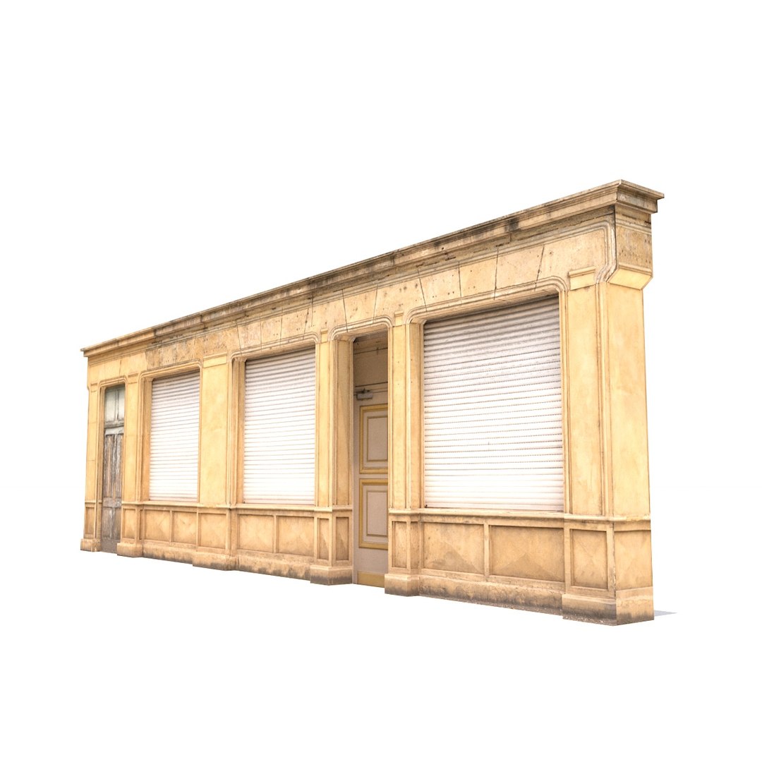 3D Model Old Store Facade - TurboSquid 1711757