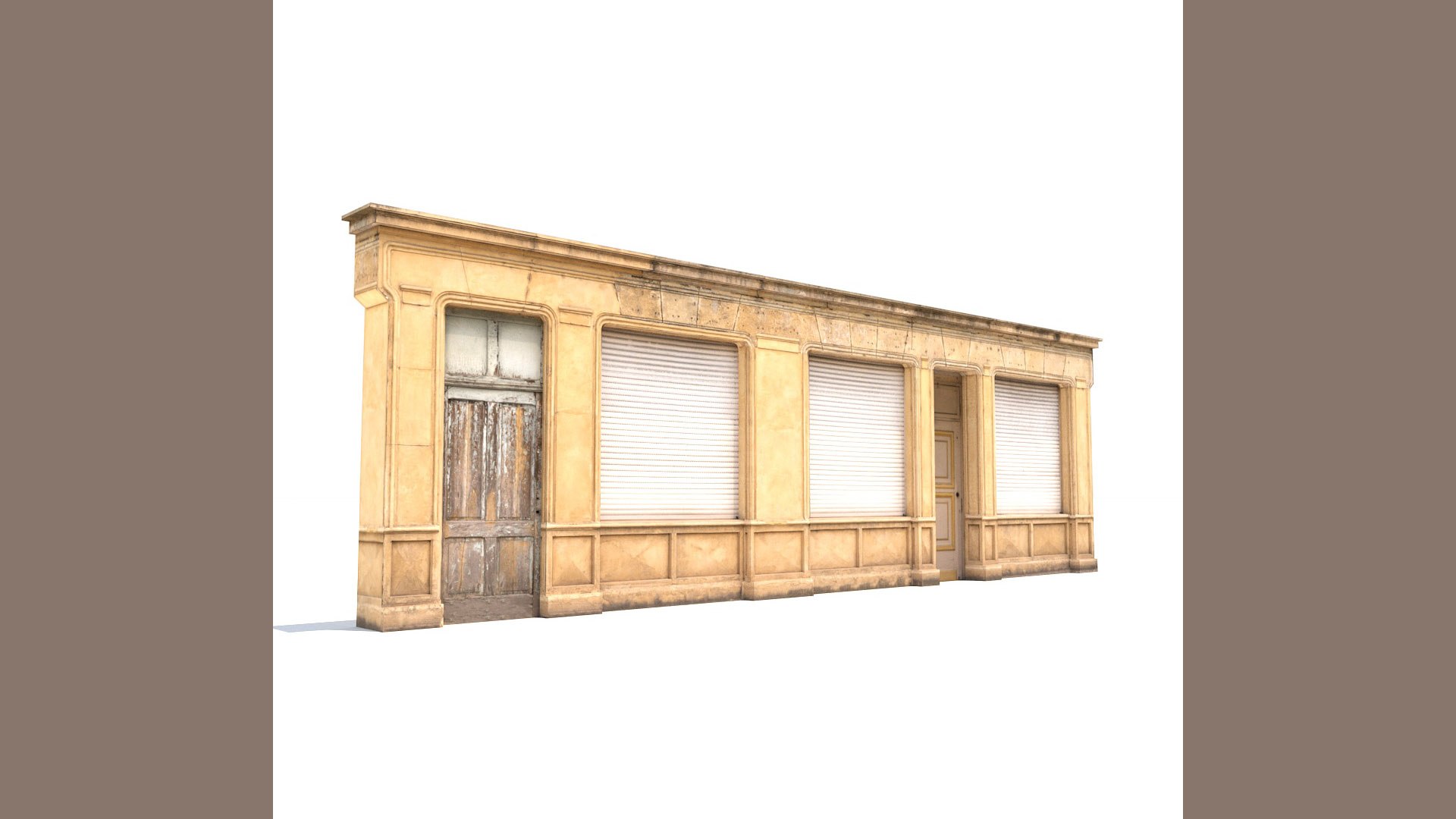 3D Model Old Store Facade - TurboSquid 1711757