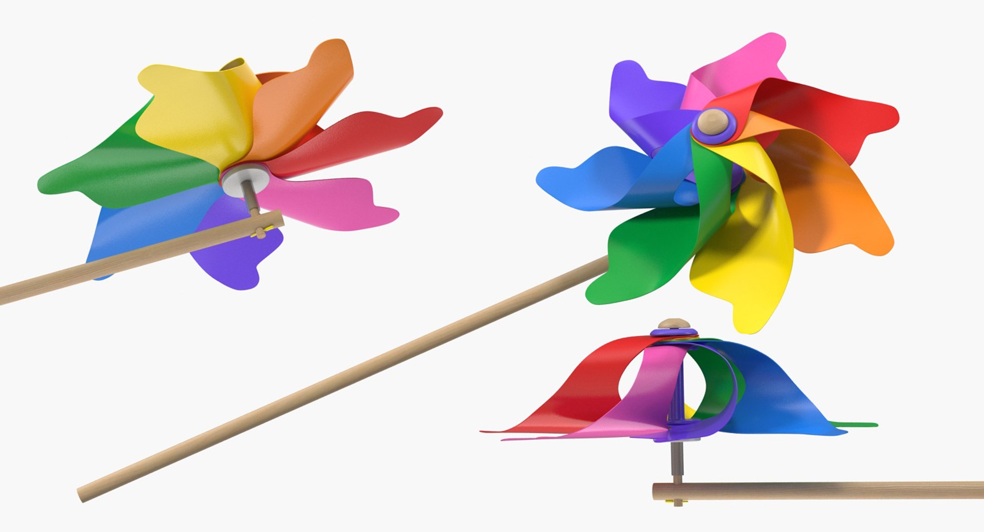 3D Model Pinwheel Rainbow - TurboSquid 1229831