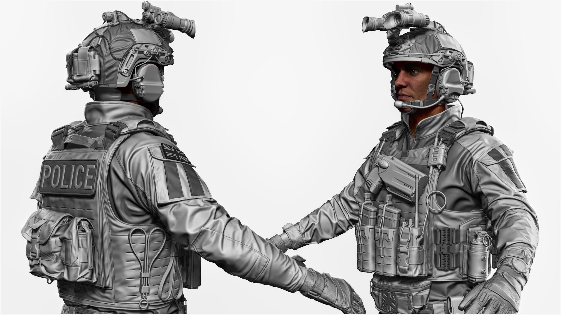 Police Tactical Soldier Zbrush 3D Model - TurboSquid 2250989