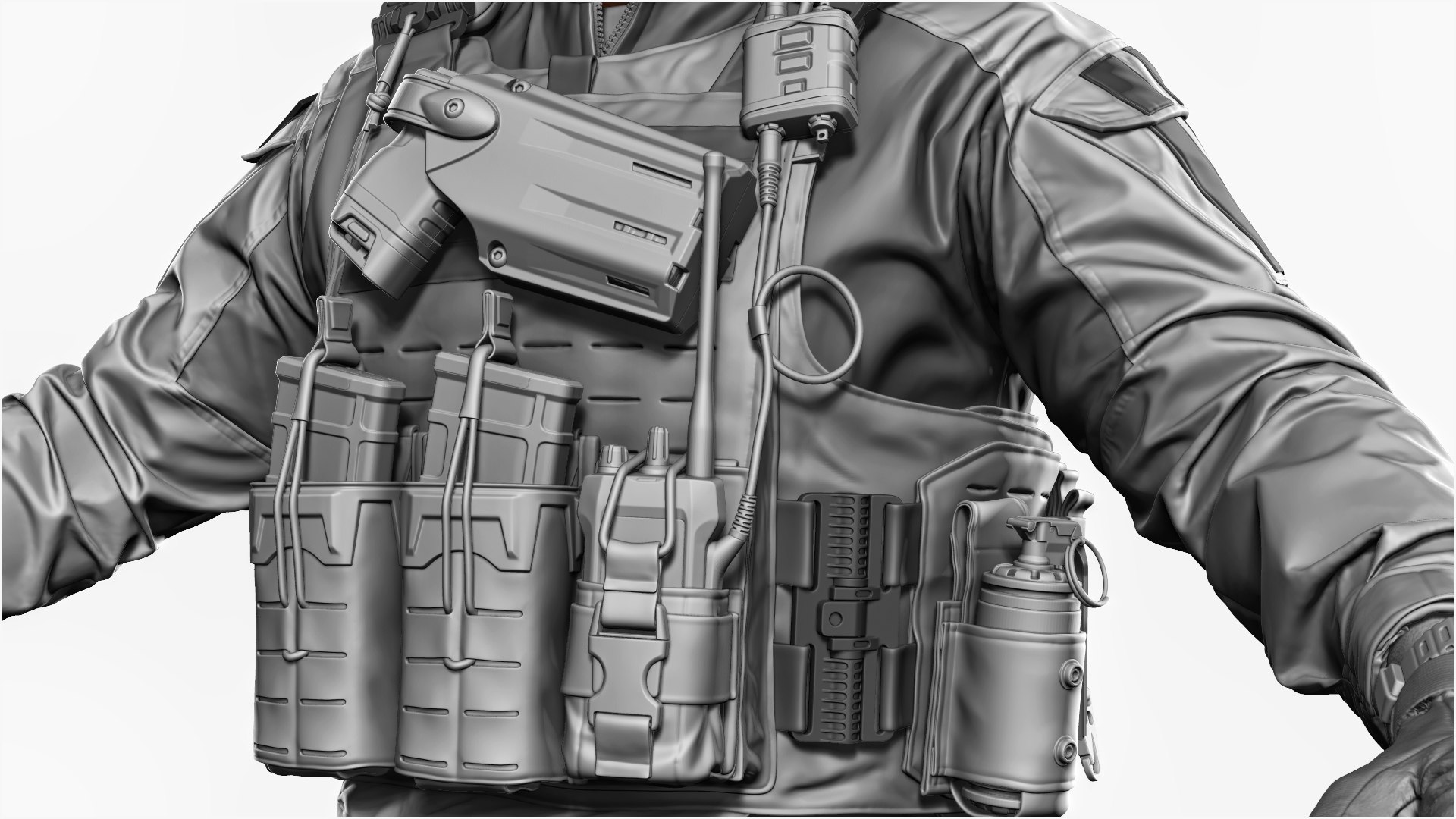 Police Tactical Soldier Zbrush 3D Model - TurboSquid 2250989