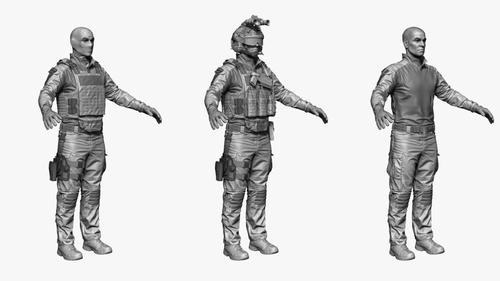 Police Tactical Soldier Zbrush 3D Model - TurboSquid 2250989