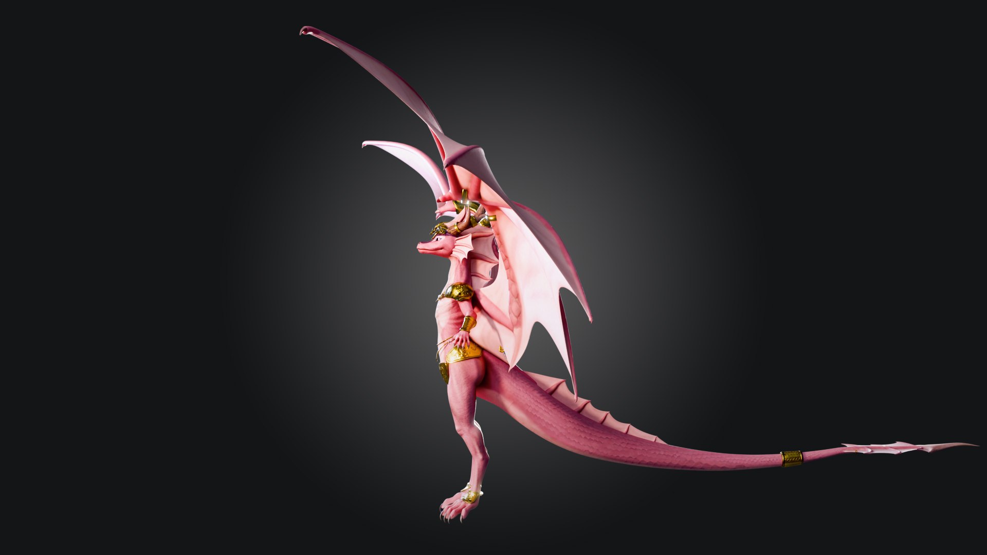 Dragoness - Rigged Female Dragon Character Model 3D - TurboSquid 2337926