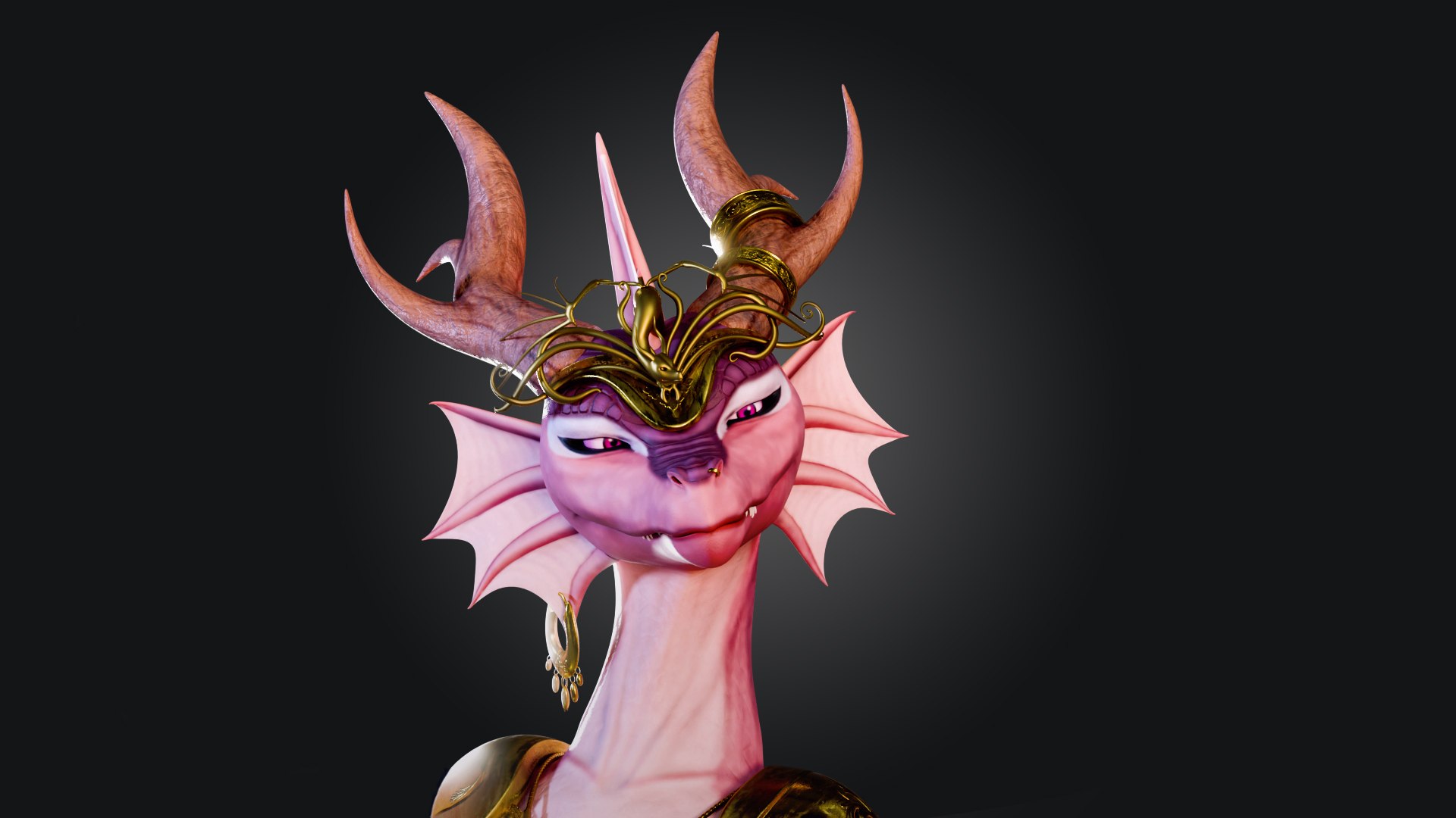 Dragoness - Rigged Female Dragon Character Model 3D - TurboSquid 2337926