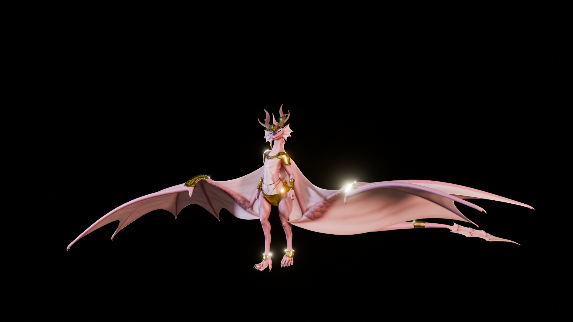 Dragoness - Rigged Female Dragon Character Model 3D - TurboSquid 2337926