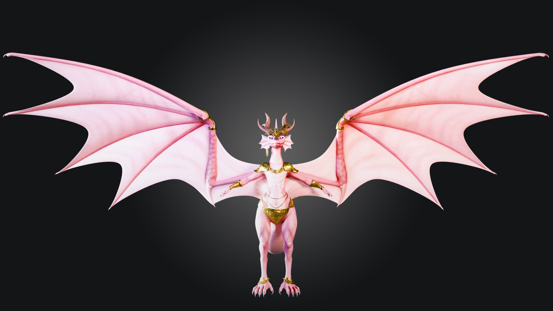 Dragoness - Rigged Female Dragon Character Model 3D - TurboSquid 2337926