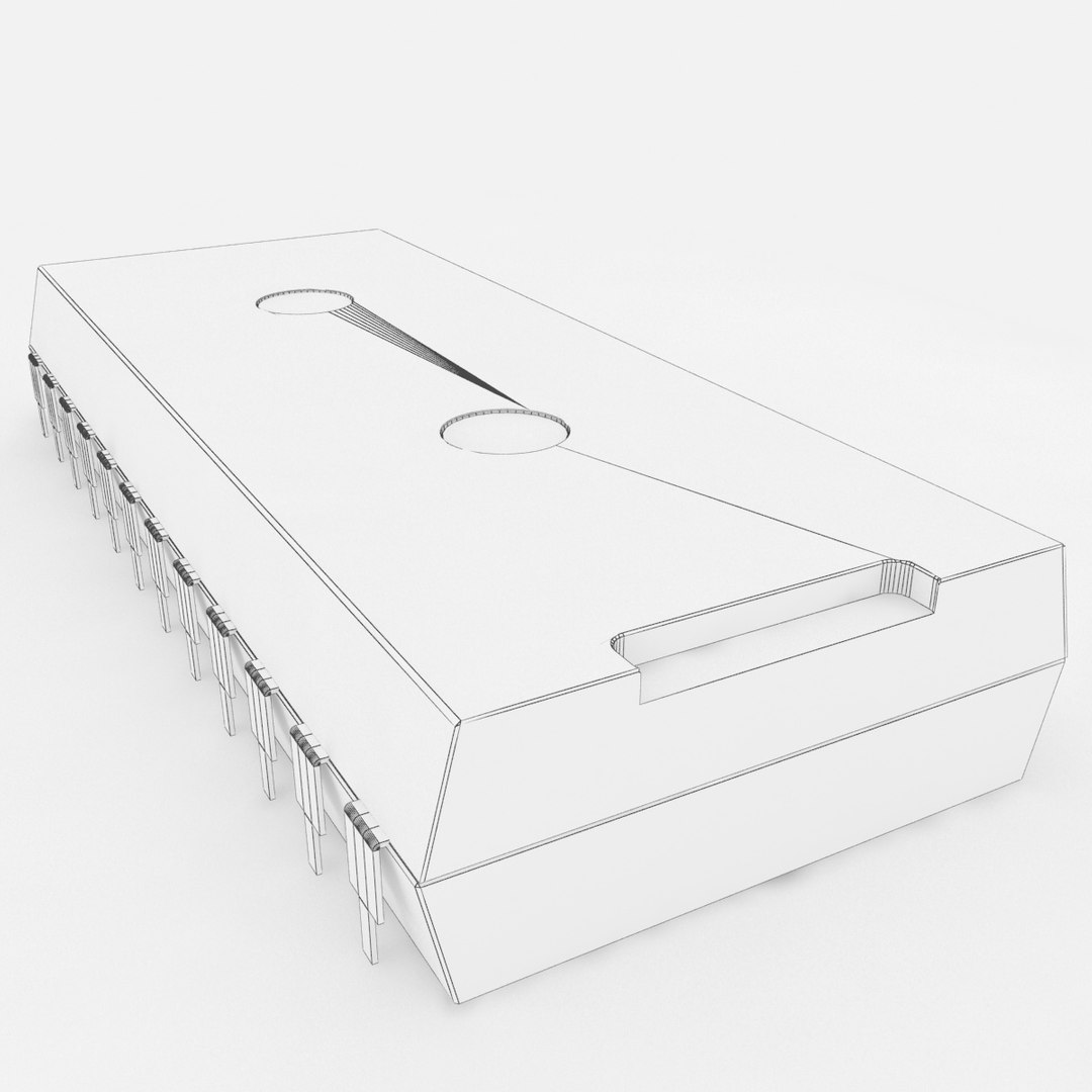 3d Model Chip Computer