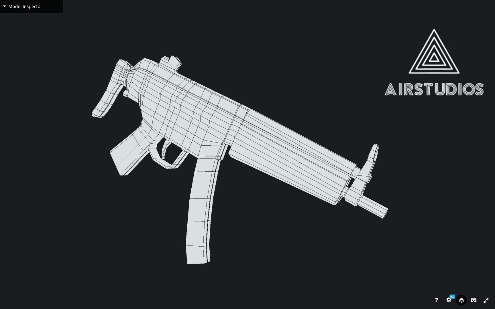 3D Low Poly MP5 Gun - TurboSquid 1887340