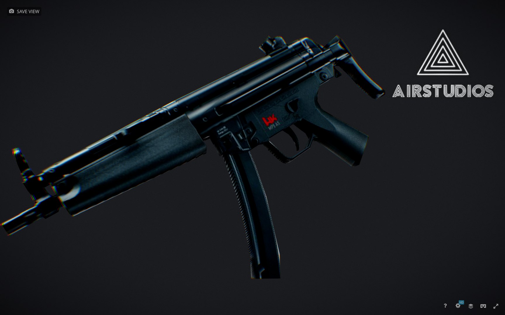 3D Low Poly MP5 Gun - TurboSquid 1887340