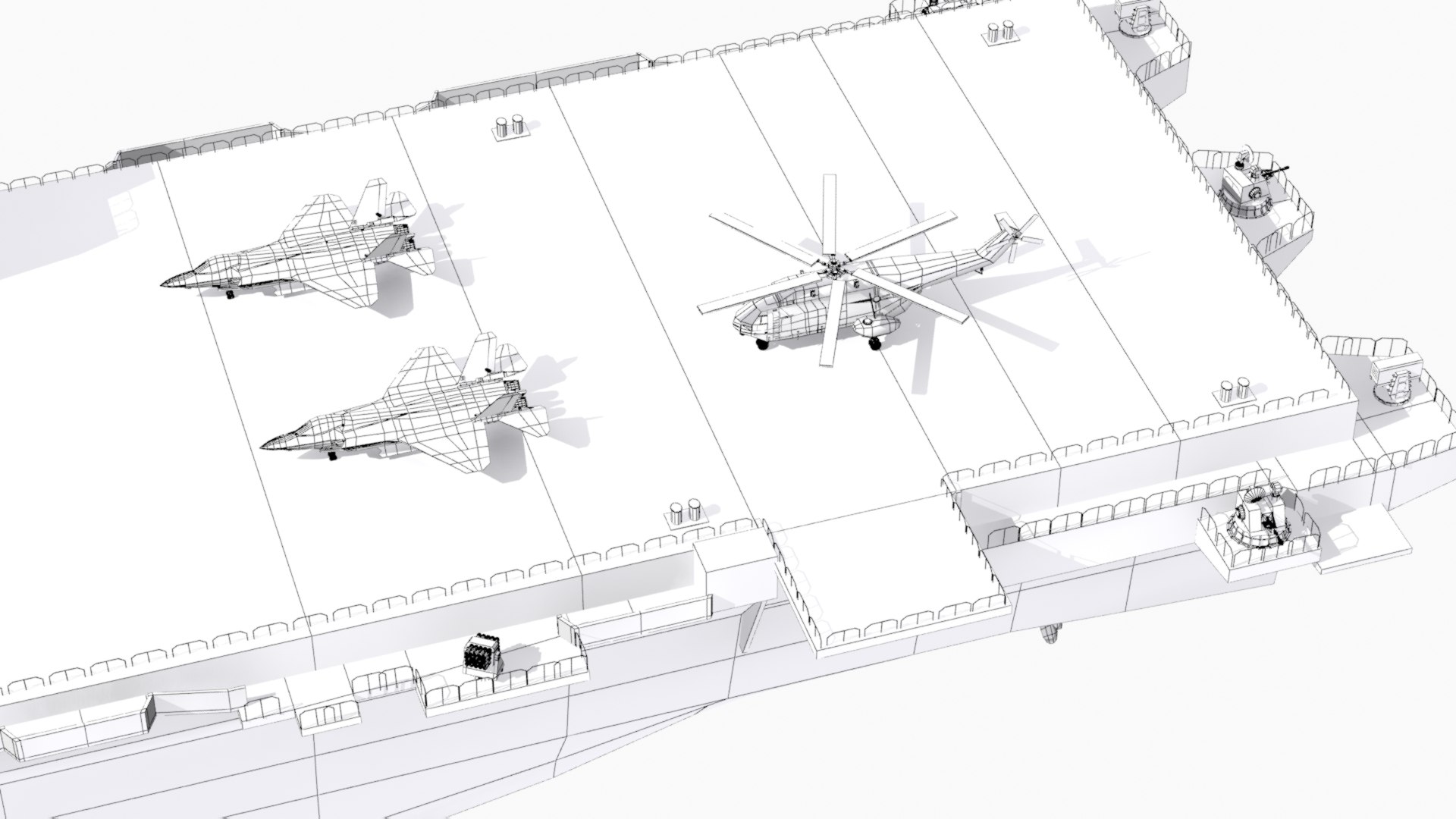3D Chinese Type 076 Amphibious Assault Ship With Aircraft Model ...