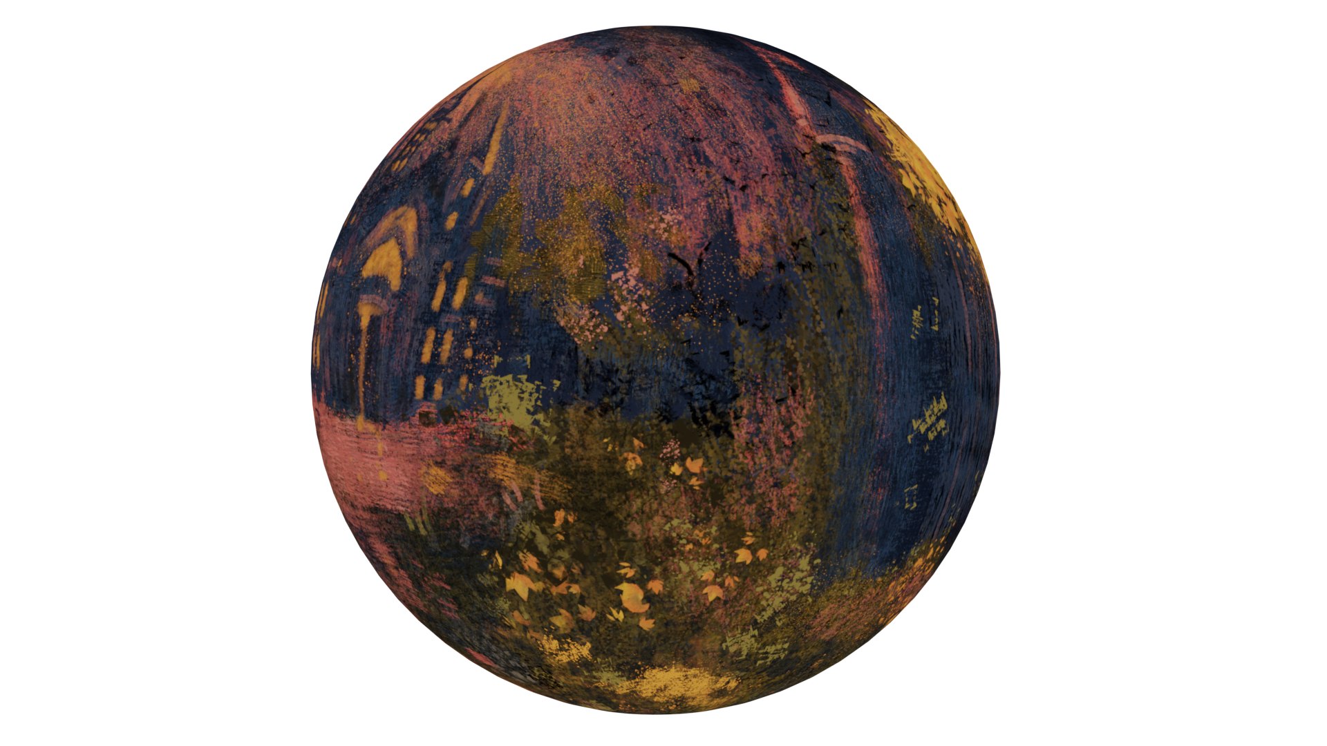 3D 360 VR Panoramic Spooky Castle Equirectangular Handpainted Low-poly ...