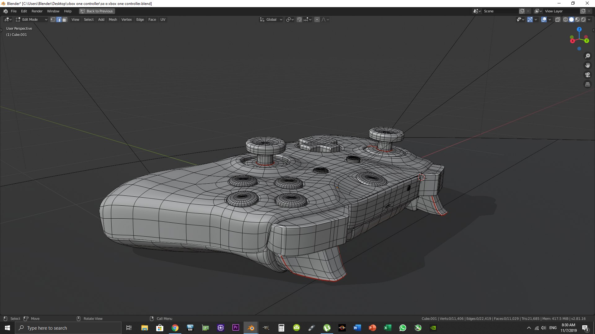 Xbox Controller Rigged Blender Model - TurboSquid 1470252